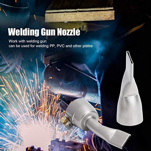 2Pcs Welding Gun Flat Nozzle Hot Air Gun Welding Nozzle 20mm Small+40mm Large Tip for Welder Tool