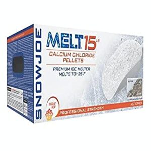 Snow Joe MELT15CPP-BOX Pure Calcium Chloride Ice Melt Pellets, White