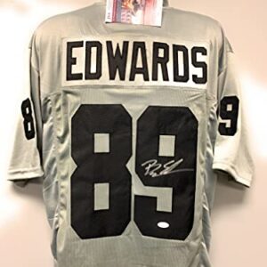 Bryan Edwards Las Vegas Raiders Signed Autograph Custom Jersey Grey W/Black # JSA Witnessed Certified