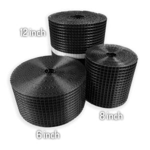 Bird Barrier Wire Mesh Screen for Solar Panel Protection 100’ X 12” X 1/2” Black PVC Coated, Protect Your Solar Panels - Fastener Clips Sold Separately