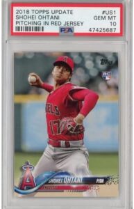 graded 2018 topps update shohei ohtani #us1 rookie rc baseball card psa 10 gem mint