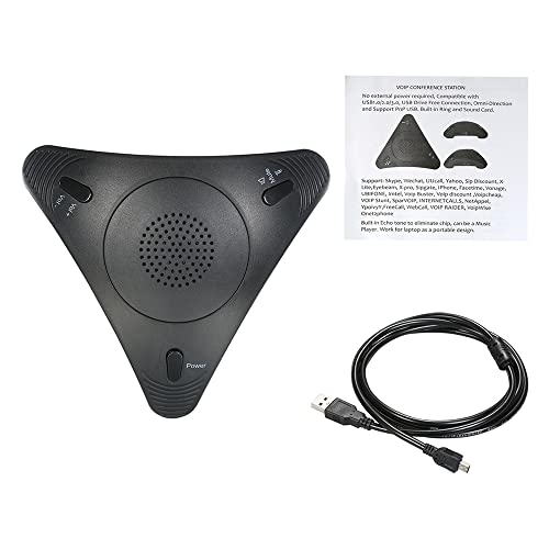 Portable Conference Microphone 360° Voice Pickup, Instant Conferencing Anywhere, Sound-Enhanced, Intelligent Noise Reduction, Compatible with Leading Platforms