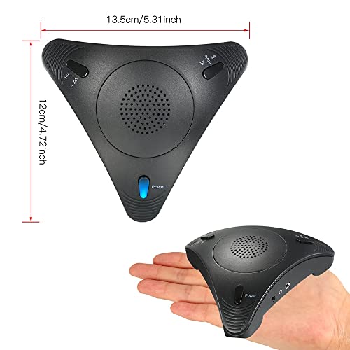 Portable Conference Microphone 360° Voice Pickup, Instant Conferencing Anywhere, Sound-Enhanced, Intelligent Noise Reduction, Compatible with Leading Platforms