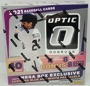 2021 panini donruss optic baseball trading cards mega box (40 cards per box)