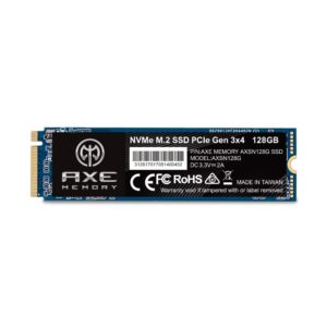 axe memory 128gb nvme m.2 2280 pcie gen 3x4 internal ssd solid state drive (ssd)