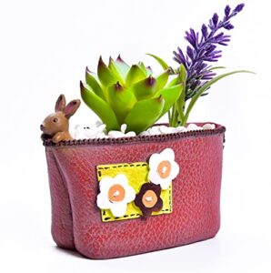 novelty and cute little things umbrella coin bag flower pot garden flower pot resin succulent potted bonsai plant stand home desk mini ornaments without plantsflower series coin bag flower pot