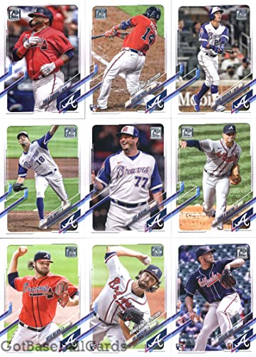 2021 Topps Master (Series 1, 2, Update) World Series Champs Atlanta Braves Team Set of 33 Cards: Max Fried(#9), Travis d'Arnaud(#101), Austin Riley(#111), Freddie Freeman(#120), Cristian Pache(#187), Atlanta Braves(#194), Mike Foltynewicz(#209), Marcell O