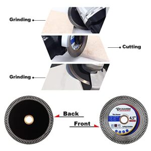 4.5" Super Tile Blade Diamond Cutting Blade for Cutting and Grinding Granite Marble Porcelain Tile