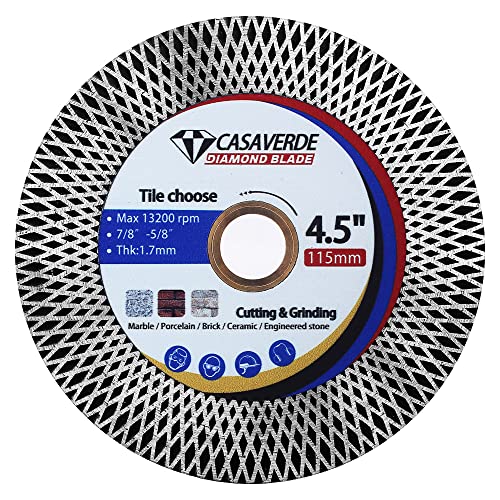 4.5" Super Tile Blade Diamond Cutting Blade for Cutting and Grinding Granite Marble Porcelain Tile