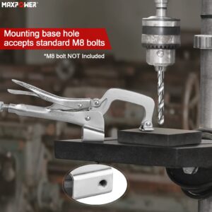 MAXPOWER Bench Clamp 11-inch, Welding Table Mount Locking C-Clamps, Pack of 2