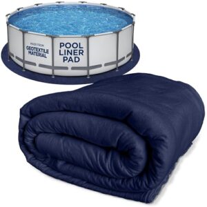 shop square 15-foot pool liner pad for above ground pools - under pool padding, above ground pool pad, puncture protection, extend liner life, durable geotextile material