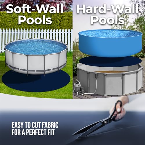 Shop Square 15-Foot Pool Liner Pad for Above Ground Pools - Under Pool Padding, Above Ground Pool Pad, Puncture Protection, Extend Liner Life, Durable Geotextile Material