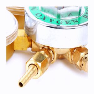 Baotkere Oxygen Regulator Welding Gas Gauges Full Brass Heavy Duty Large Tank Cutting Torch Kit Outlet 0-200PSI Inlet 0-4000PSI CGA 540 (Oxygen Regulator)