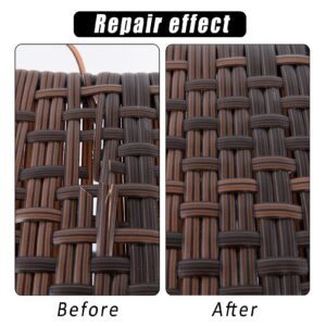 459 FT Long Size Rattan Fix Kit - Wicker Repair Material Rattan Repair Kit with Premium New Materials Wicker Repair Supplies for Rattan Chair Sofas Screens and Storage Basket