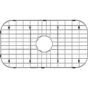 alonsoo sink grid sink protectors 26" x 14 1/8" w, kitchen sink grid centered drain with corner radius 3-1/2", stainless steel sink rack kitchen sink protector, sink bottom rack