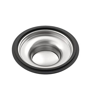 Kitchen Sink Stopper, 3-1/2 inch Universal Sink Plug Cover for Garbage Disposal Flange Drain - Stainless Steel Brushed