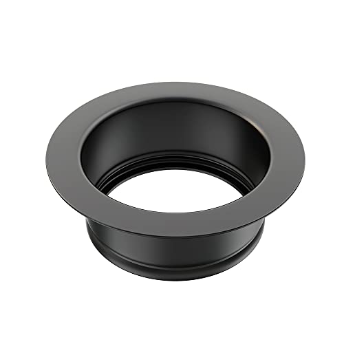 Sink Flange for Garbage Disposal Stainless Steel Fit Universal 3-1/2 Inch Standard Sink Drain Openings Kitchen Sink Garbage Disposal Replacement Accessories (Matte Black)