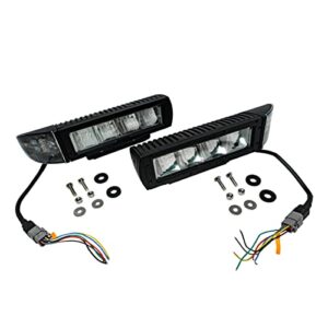 epr distribution universal heated led snow plow lights compatible with buyers 1312100 with cut & splice wires