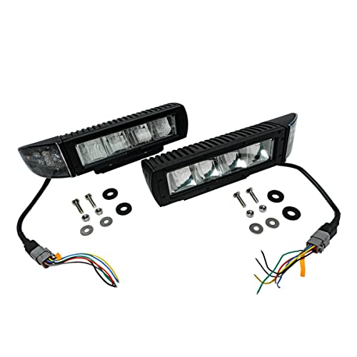 EPR Distribution Universal Heated LED Snow Plow Lights Compatible with Buyers 1312100 with Cut & Splice Wires