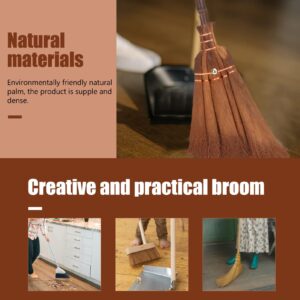 Straw Broom Dust Floor Cleaning: Sweeping Broom Household Manual Straw Braided Small Broom Cleaning Supplies