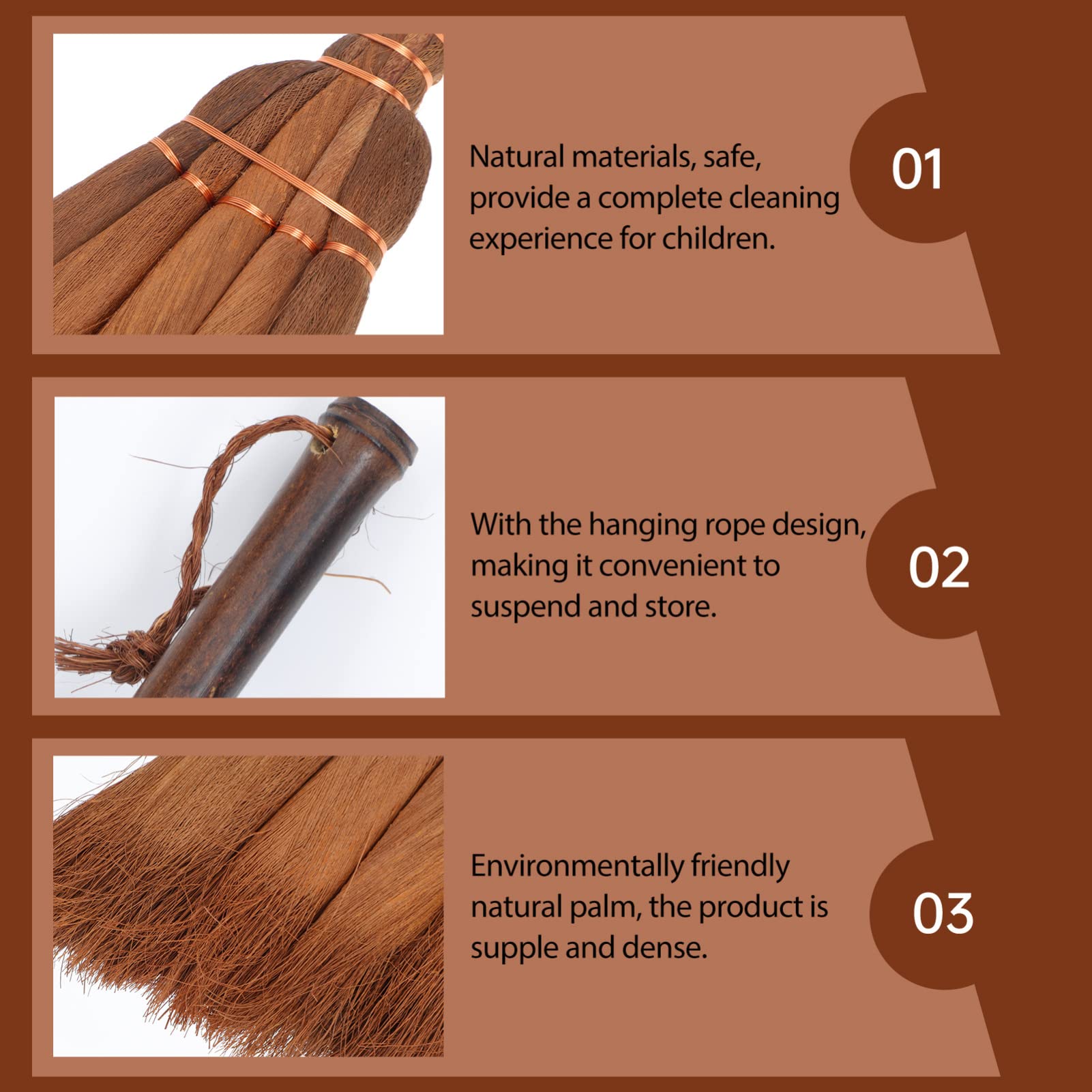 Straw Broom Dust Floor Cleaning: Sweeping Broom Household Manual Straw Braided Small Broom Cleaning Supplies