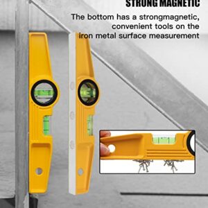 RONGPRO 10 Inch Aluminum Die-Cast Magnetic Torpedo Level, Professional Magnetic Scaffolding Spirit Level, Torpedo Level with Rare Earth Magnet 250MM and Holster