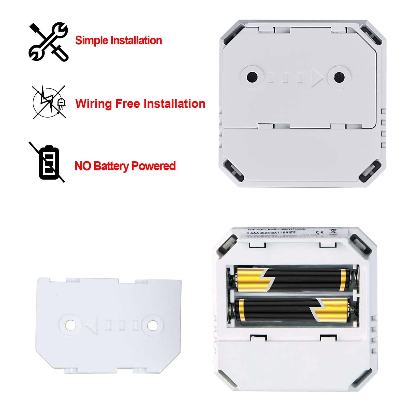 Carbon Monoxide Detector,CO Monitor Alarm Detector Battery Powered,CO Detector with LCD Digital Display and Sound Warning for Home,Office,School,Basement,Garage,Complies with UL 2034 Standards