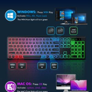 Wireless Keyboard and Mouse, Round Keys, Tactile Responsive Typing, Sleep Mode, Cute Keyboard Mouse Combo, Lag-Free USB Cordless Pink Keyboard for Computer/Laptop/PC/Windows/Mac/Chrome OS - Trueque