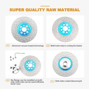 Diamond Granite Cutting Wheel,BRSCHNITT 4-1/2 Inch 115mm Vacuum Brazed Angle Grinder Diamond Blade with 5/8-11 Thread for Grinding Beveling Shaping Rounding Granite,Porcelain,Tile,Stone,Marble,Quartz