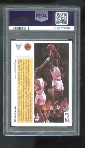 Michael Jordan Card 1991-92 Upper Deck Award Winner Holograms #AW4 PSA 8