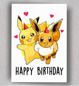 chuvee birthday card | cute birthday card | kid's birthday card | art | blank card