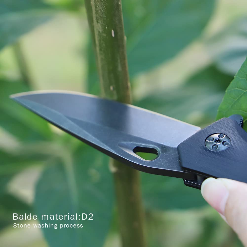 KEENSUN Pocket Folding Knife –Tactical Knife, Hunting Knife, Flipper Knife,EDC Knife.Speed Safe Spring Assisted Opening Knifes with Liner Lock,Thumb stud and Pocketclip.Good for Camping, Hiking, Indoor and Outdoor Activities.