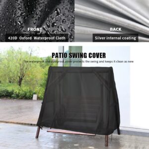 Kasla Outdoor Swing Cover, A Frame Patio Swing Cover,Swing Cover for Outdoor Furniture Porch Cover Glider Hammock Cover Waterproof 72" LX55 WX67 H