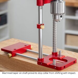 Woodpeckers Auto Line Drill Guide, Portable Drill Guide, Drill Up To 2 Inch Holes, Versatile Base and Fence System