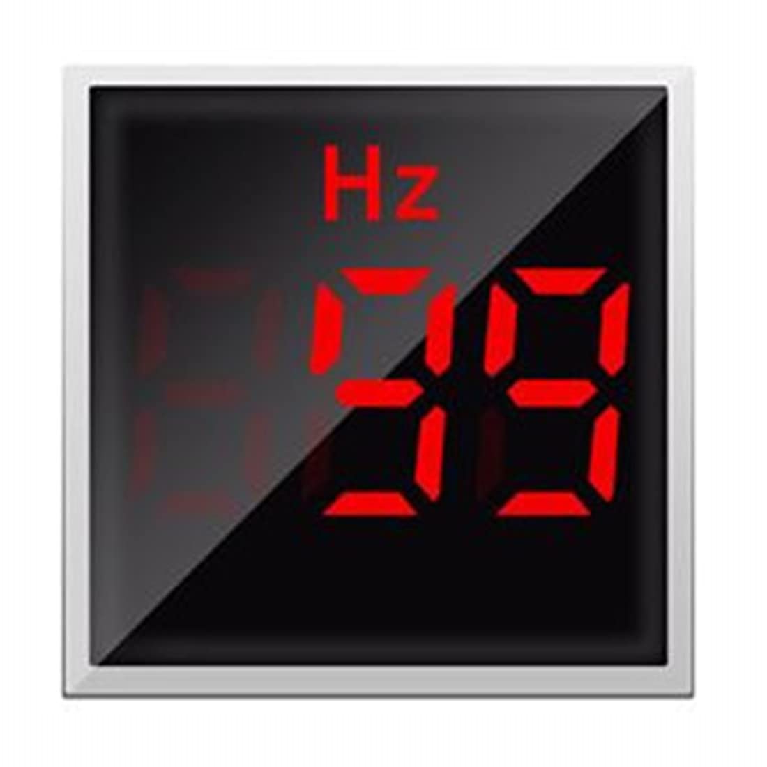 Szliyands Digital Display AC Hertz Indicator, 22mm Square Head LED Hertz Test Instrument 0Hz~99Hz Hertz Meter Monitor (Red)