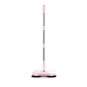 360 Degree Spin Hand Push Sweeper Household Floor Cleaning Broom Mop (Color : Pink)