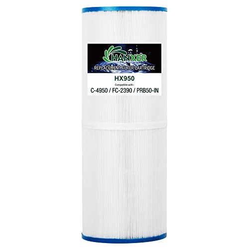 HANXER PRB50-IN Spa Filter Cartridge Replaces for C-4950, 413-212-02, Filbur FC-2390, 03FIL1600, 17-2380, J200 Series, SD-00201, SD-00455, Darlly 40506, 50 Sq.Ft Hot Tub Filter, 1 Pack