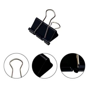 Ykimok 40Pcs Medium Binder Clips, 1.25 inch(32mm), Paper Clamps Medium Size for Office Supplies, Black