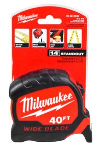 milwaukee 48-22-0240 40 ft. x 1.3 in. wide blade tape measure (single pack)