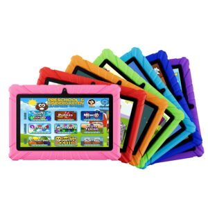 Contixo V8 7” Kids Tablet, 2GB RAM, 32GB Storage, Android 11 GO, Ultimate Learning Tablet for Children with 50+ Disney Storybooks, Kid Proof Protection Case, Green