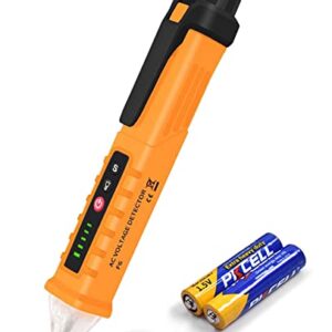 Non-Contact Voltage Tester, Dual Range AC Voltage Tester 12V/48V-1000V with Flashlight & Buzzer Alarm, Electrical Tester for Live/Null Wire Judgment & Breakpoint Finder