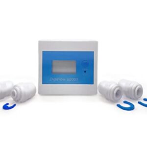 IDENTER Filter Monitor Flowmeter Digital LCD Display Water Liquid Control Flow Sensor 3/8" NPT Liter/Gallon Counting Down