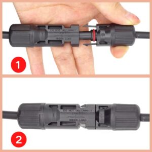 Solar Y Branch Connector Solar Panel Long Parallel Connectors Extension Kit (M/FFF and F/MMM)(1 to 3 (2 Pack))