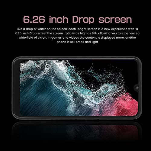 S22+ Ultra 6.26in Unlocked Smartphone, Face ID HD Full Screen Unlocked Cell Phone, 4GB ROM 64GB RAM, for Android 10, 5MP 8MP Cameras, 2800mAh, Dual SIM Mobile Phone Support WiFi BT FM GPS(Black)