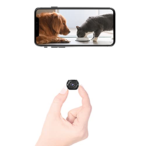 Spy Camera Wireless Hidden Mini WiFi Camera FULL HD Clear Live Video Built-in Battery Tiny Compact Indoor Security Cam with Phone App Easy Setup Smallest Home Surveillance Nanny with Night Vision