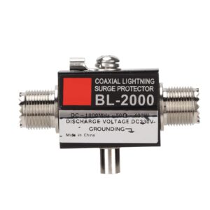 Sanpyl Coaxial Lightning Surge Protector, BL 2000 PL259 Female to PL259 Female Comprehensive Protection Coaxial Lightning Arrestor