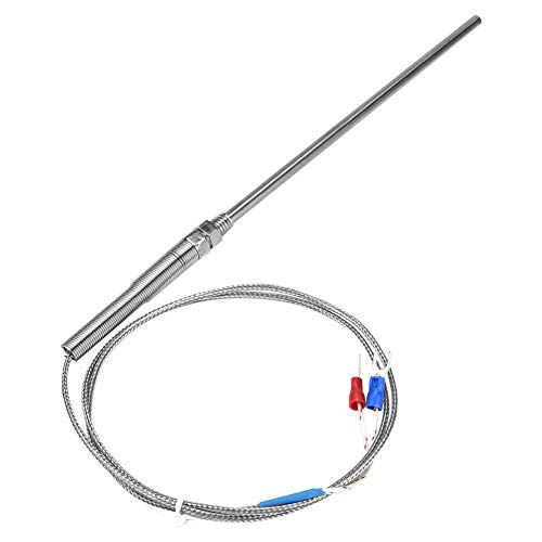 Thermopile Generator, Waterproof K Type Thermocouple, M8 150mm Thermocouple Wire Thread Type K Thermocouple Probe Temperature Sensor Wire 0 400℃ (1M)