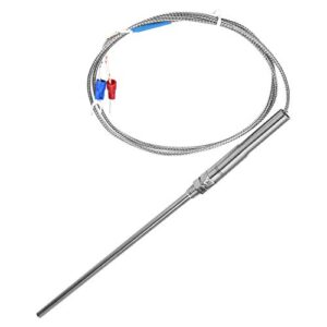 Thermopile Generator, Waterproof K Type Thermocouple, M8 150mm Thermocouple Wire Thread Type K Thermocouple Probe Temperature Sensor Wire 0 400℃ (1M)