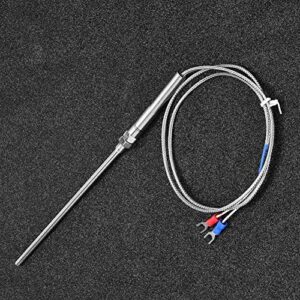 Thermopile Generator, Waterproof K Type Thermocouple, M8 150mm Thermocouple Wire Thread Type K Thermocouple Probe Temperature Sensor Wire 0 400℃ (1M)