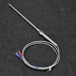 Thermopile Generator, Waterproof K Type Thermocouple, M8 150mm Thermocouple Wire Thread Type K Thermocouple Probe Temperature Sensor Wire 0 400℃ (1M)